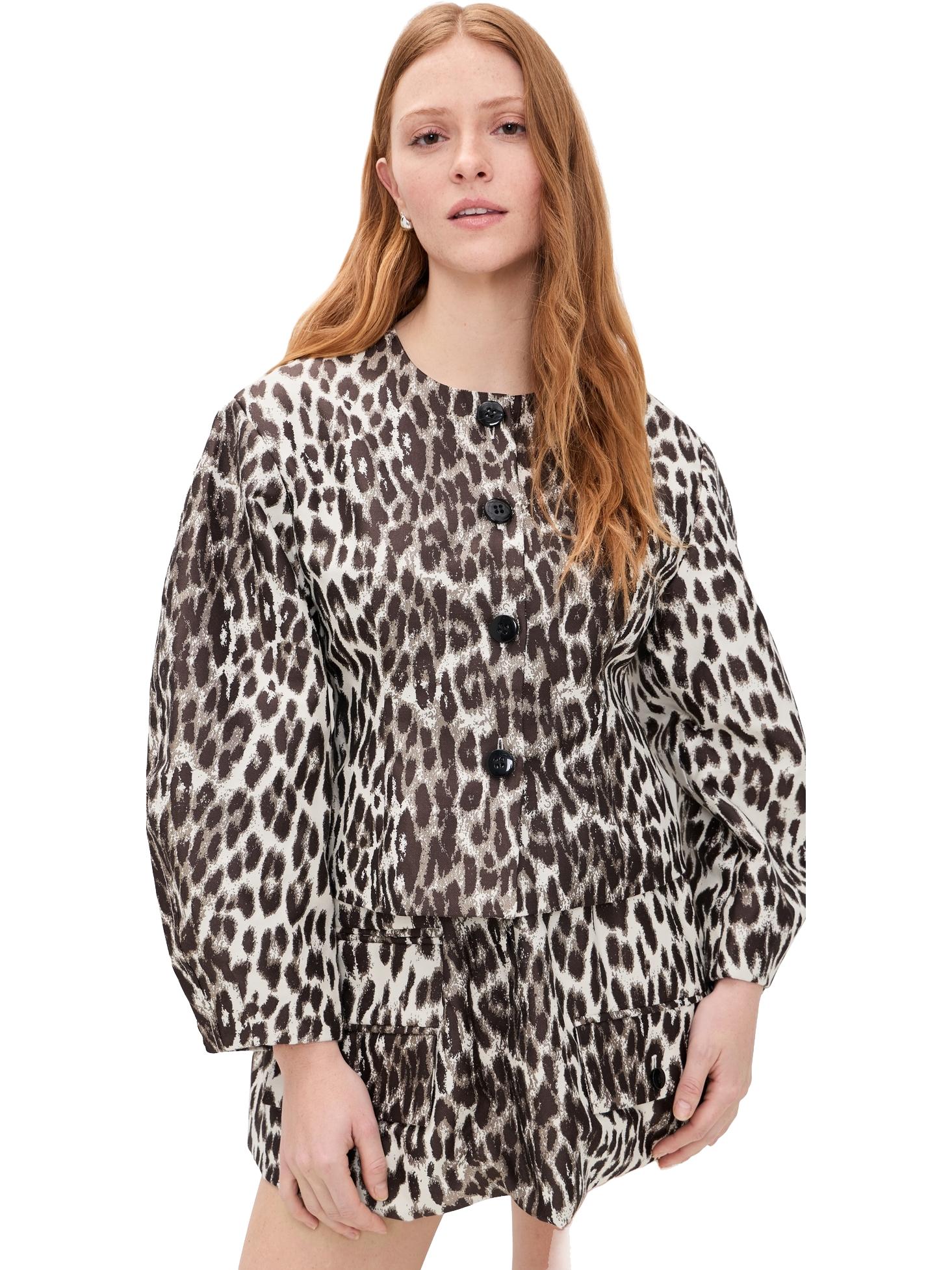 BAUM UND PFERDGARTEN BAUM UND PFERDGARTEN Leopard Print Button-Up Jacket